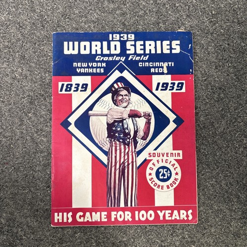 1939 Cincinnati Reds New York Yankees World Series Program-DiMaggio ...