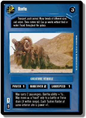 SWCCG: Bantha [Ungraded] Premiere SW Star Wars CCG Decipher | eBay