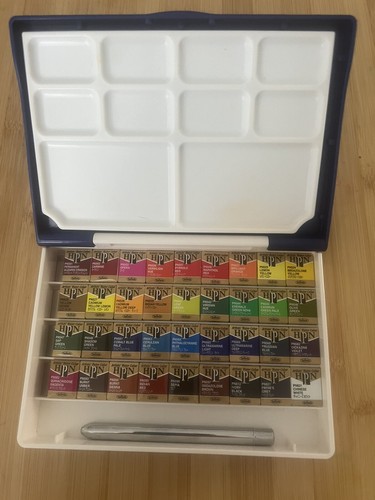 Holbein Watercolor Palm Box 36 Half Pans W/travel Brush NIB | eBay