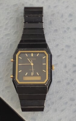 Men's WATCH: Pulsar, Analog/Digital, Black Metal Band, 25mm, VG, Needs ...