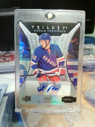 2019-20 UD Trilogy Rookie Premieres Lv. 1 141/399 Adam Fox RC Auto | eBay