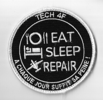Patch aéronavale Flottille 4F Porte Avion E2C HAWKEYE EAT SLEEP REPAIR ...