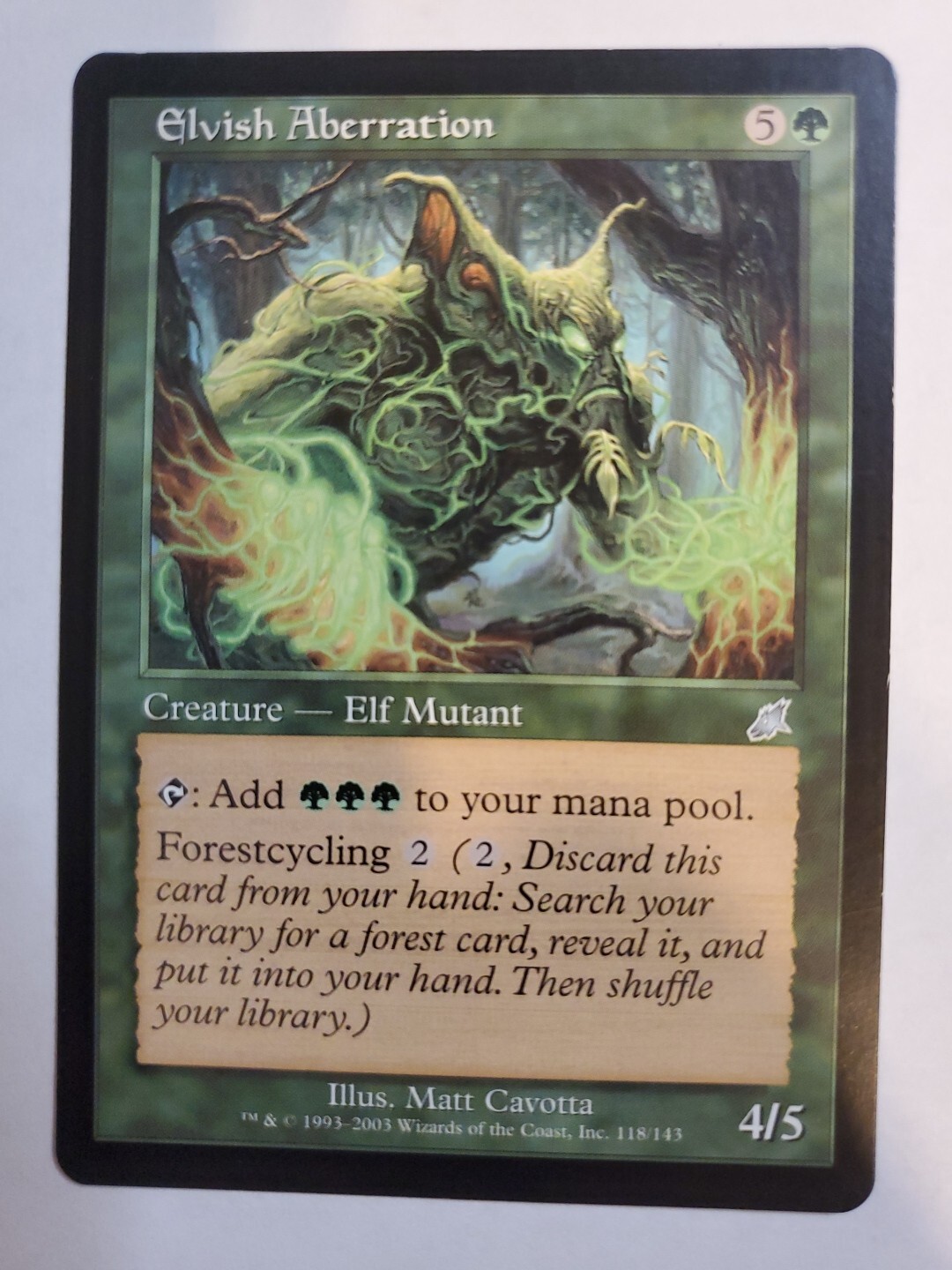 MTG Magic The Gathering Card Elvish Aberration Creature Elf Mutant ...
