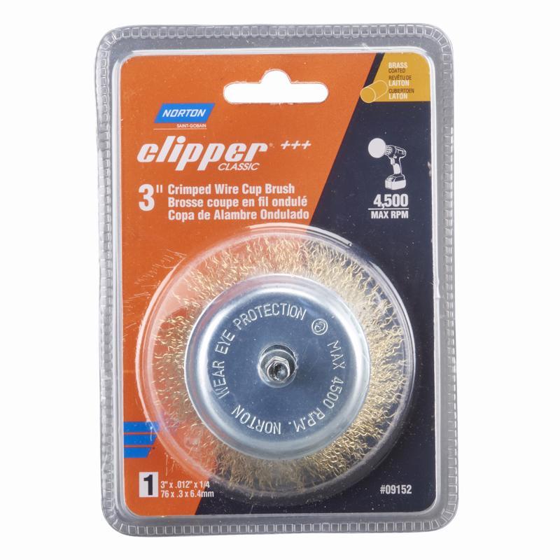 Norton 70184609152 Clipper Wire Cup Brush, Brass, 3 inch | eBay