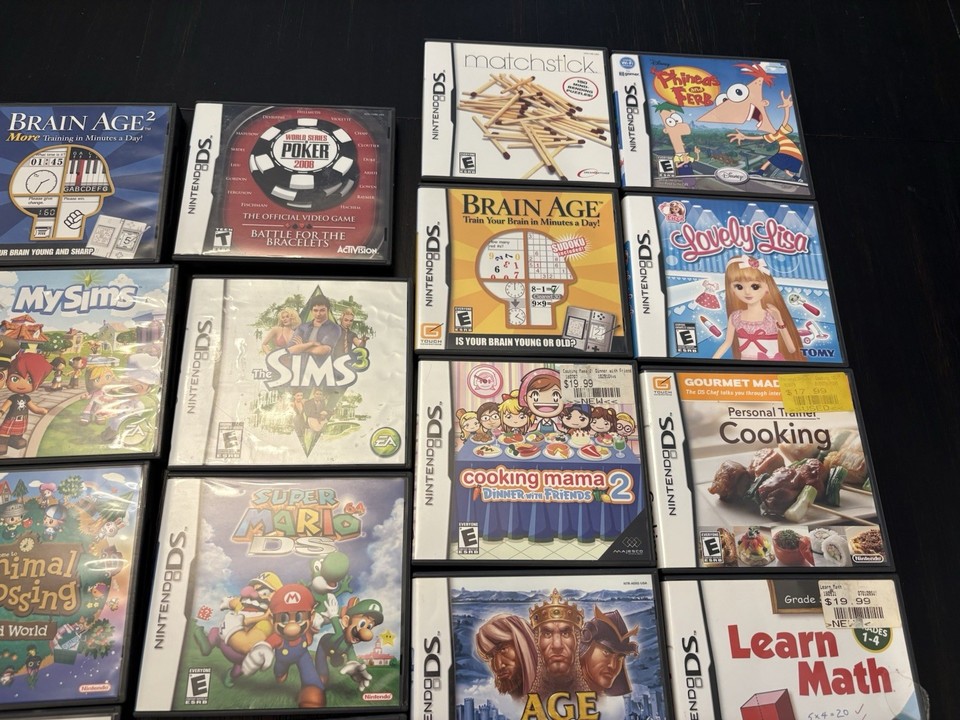 Nintendo DS Bundle 23 Games 2 DS Consoles Final Fantasy, Animal ...