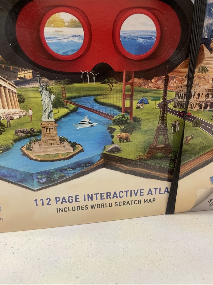 Abacus Brands Virtual Reality World Atlas - Illustrated Interactive VR Atlas New | eBay