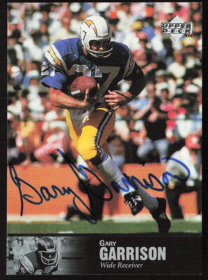 1997 Upper Deck Legends Autographs Gary Garrison #AL-106 San Diego Chargers | eBay
