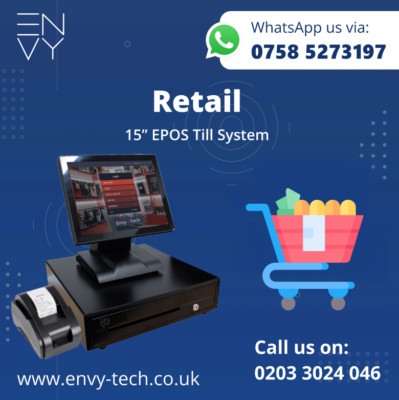 Xonder New 15in All in One Touchscreen EPOS Till System Cash Register ...