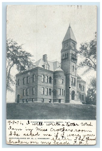 1906 Pinkerton Academy Building Campus Derry New Hampshire NH Antique ...