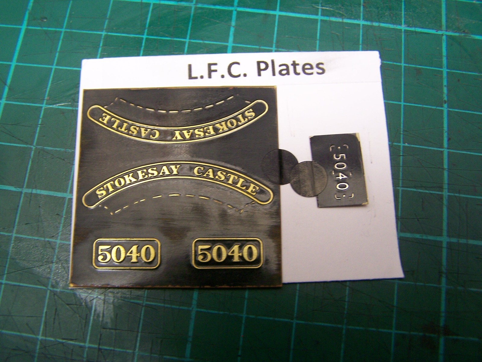 LFC GWR No 5040 Stokesay Castle cab side Number & Name plates | eBay UK