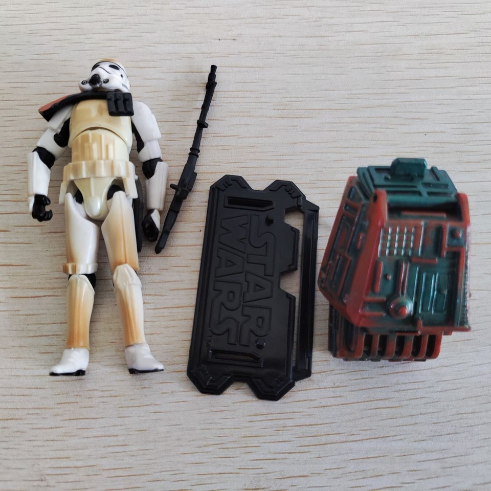 3.75" Star Wars Sandtrooper Action Figure + Backpack Blaster Rifle ...