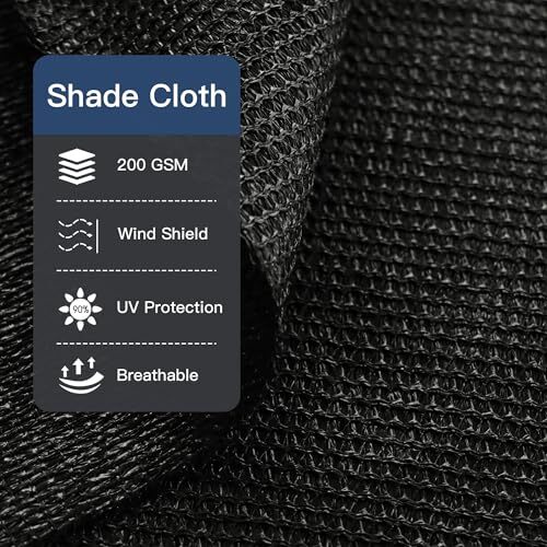 90% Sun Shade Cloth with Grommets, 6X8 FT Privacy Screen Pergola 6x8 FT ...