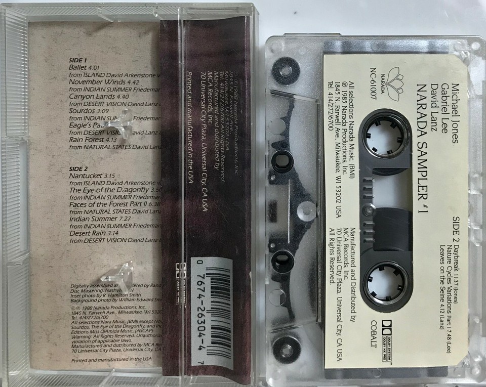 Narada Equinox Sampler One (Cassette Tape 1988 Narada Productions ...