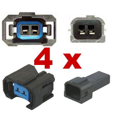 Fuel Injection Connectors - HONDA (4 x Set) car injector plug auto ...