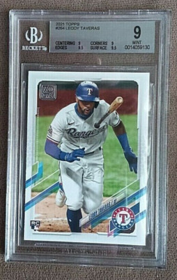 2021 Topps Series One Leody Taveras RC Rookie Card #264 ~ BGS Graded 9 ...
