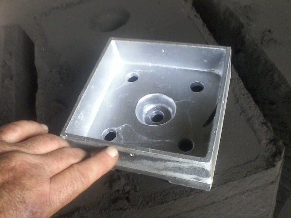 Post Base, Anchored, 6x6,Heavy Cast Aluminum, Mill, MADE IN USA | eBay