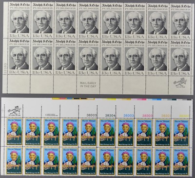 Lot 36 US Postal Service Stamps Scott 1700 1744 Adolph Ochs Harriet ...