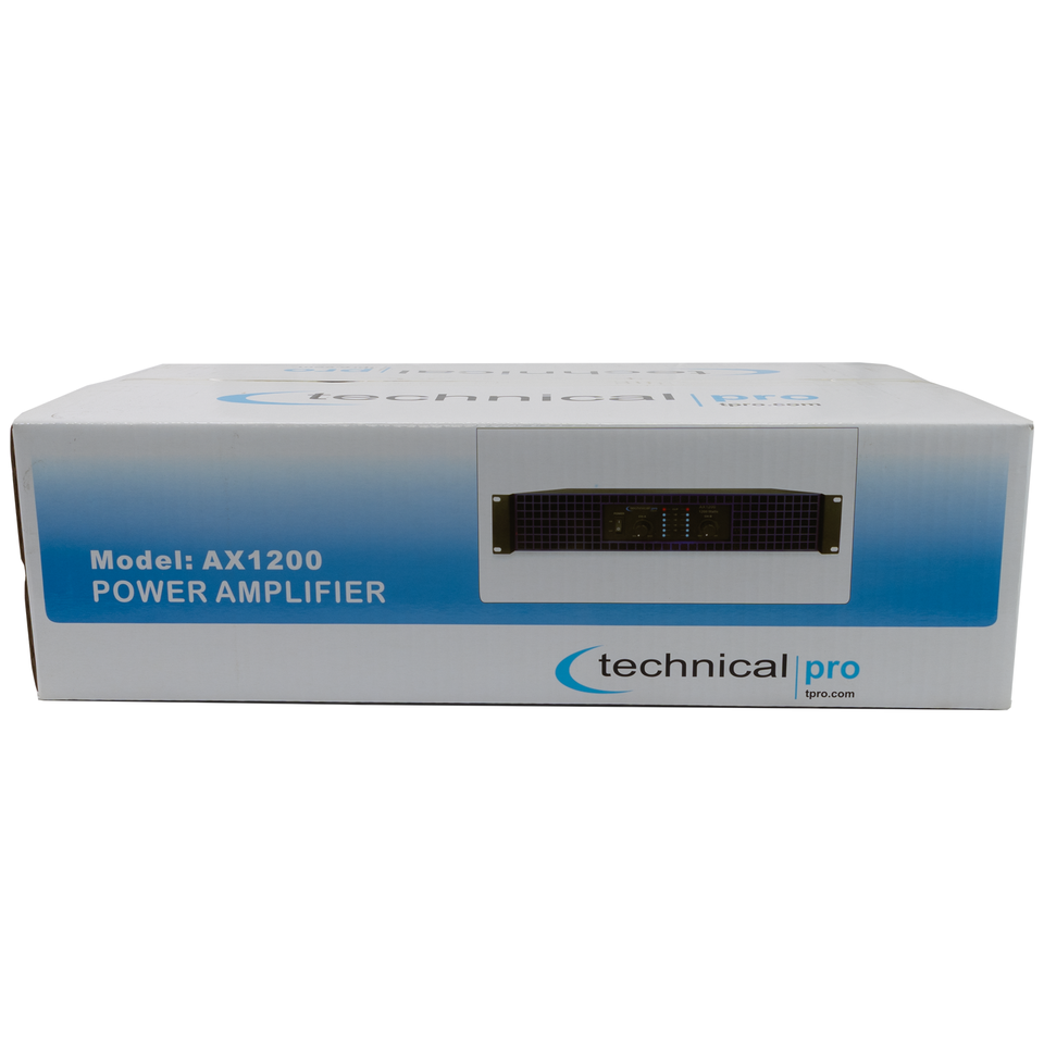 Technical Pro AX1200 Stereo Power Amplifier 1200W Rackmount Amp w/ EQ ...
