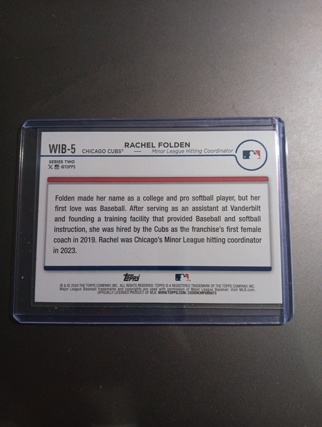 2024 Topps Series 2 - Women in Baseball #WIB-5 Rachel Folden (RC) for ...