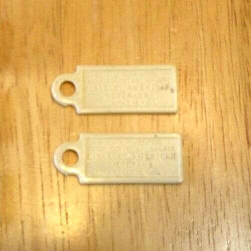 DAV Mini License Plate Tags Keychain FOBs New Jersey - All Plastic ...