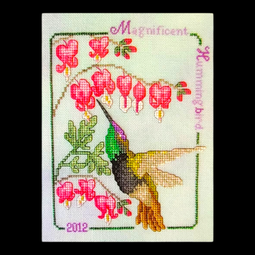 Magnificent Hummingbird Cross Stitch Pattern Chart - 4x5 Crossed Wing ...