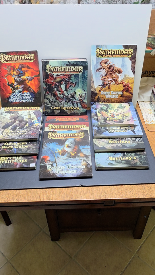Huge Pathfinder Book Lot Of 13 1st Edition 1e Set Rulebook, Guides ...