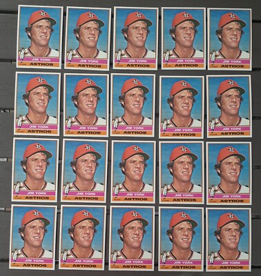 1976 Topps Lot of (20) Jim York MLB Baseball Cards High Grade Mint ...