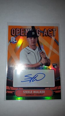 Big league baseball 2023 Steele Walker Opening Act Auto Orange 10/25 | eBay