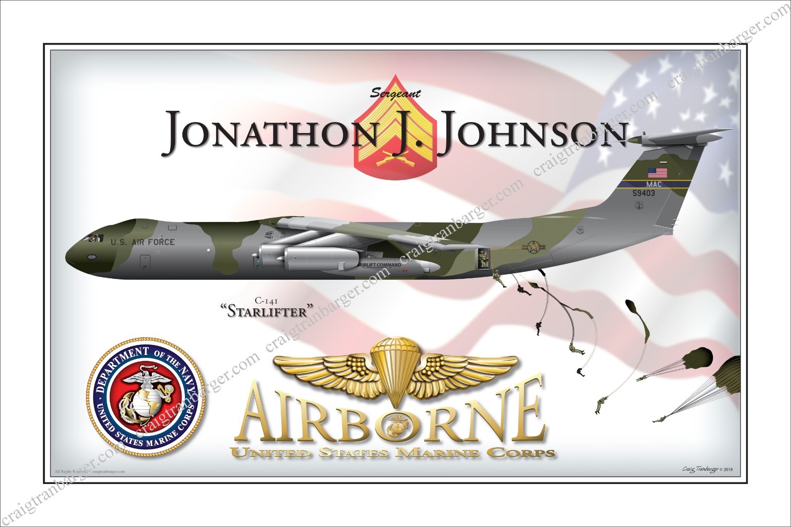 Airborne,C141,Force Recon,recon,air delivery,ANGLICO,special tactics ...