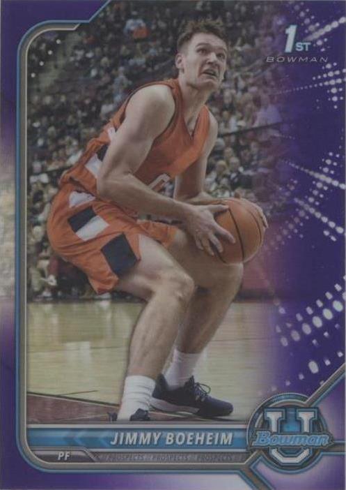 2021-22 Bowman University - Jimmy Boeheim Jr. #52 Purple Refractor /299 ...