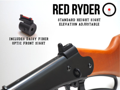 Red Ryder Peep Sight - Elevation Adjustable + Daisy Fiber Optic Front ...