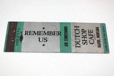 Dutch Shop Cafe Havre Montana 20 Front Strike Matchbook Cover | eBay
