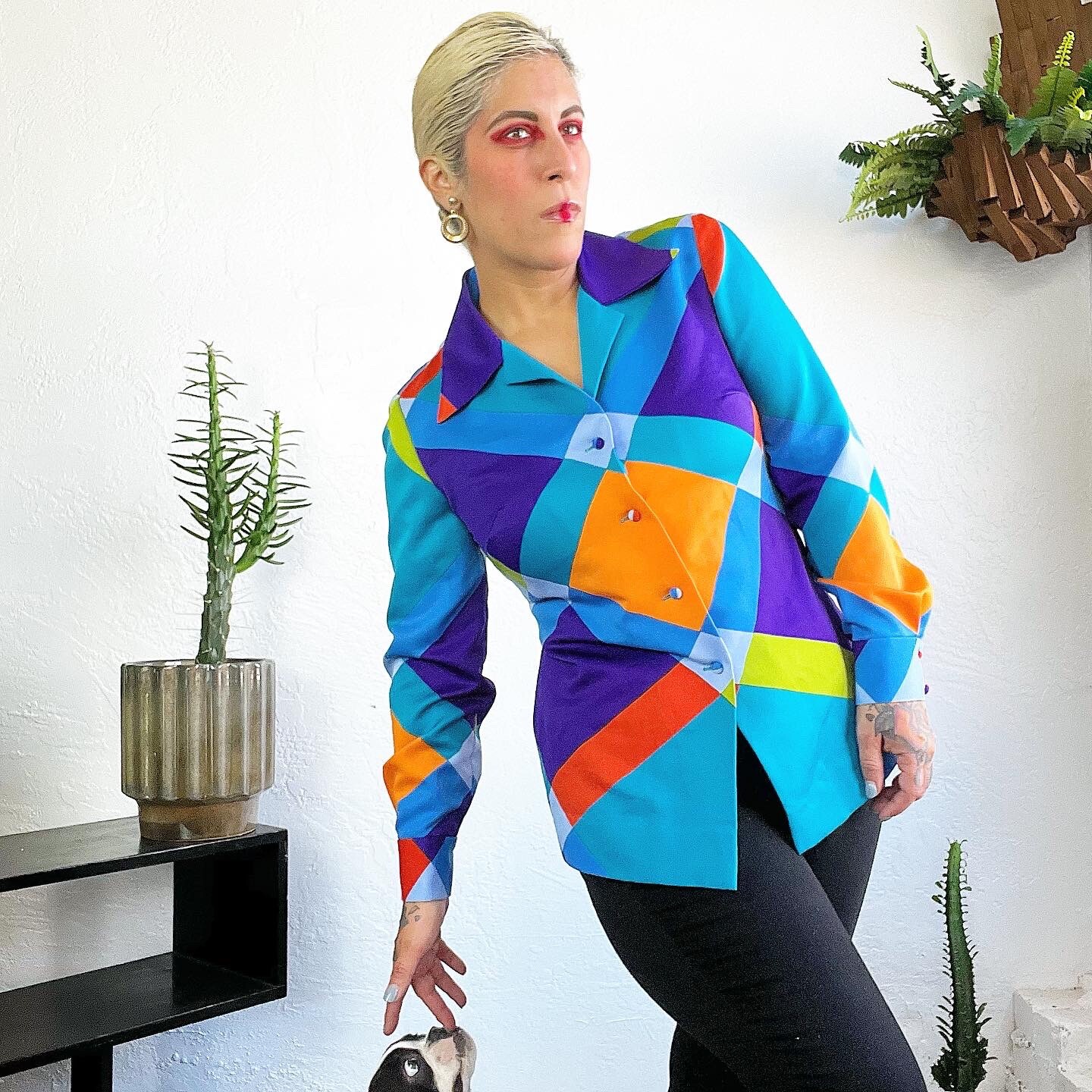 HARLEQUIN JESTER PRINT 60’s 60s Vintage 70s Point Col… - Gem