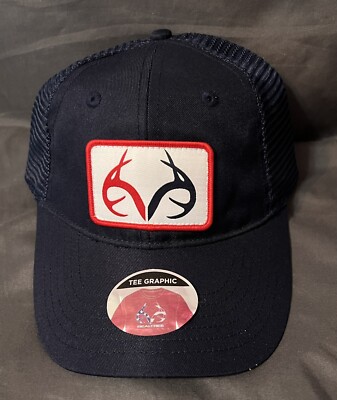 RealTree Ball Cap Hat Snapback Baseball Mesh Back Blue Mens NWT | eBay