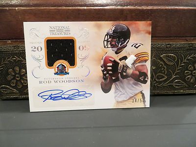 National Treasures Autograph Jersey HOF Auto Steelers Rod Woodson 34/50 ...