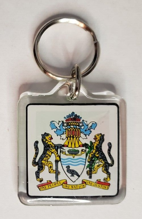 Guyana, Co-operative Republic of Guyana Flag & Seal Lucite Key Chain ...