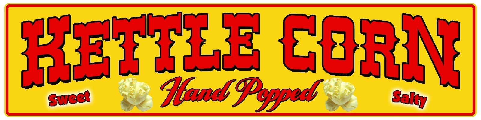 18" x 72" - Kettle Corn Banner - Yellow | eBay