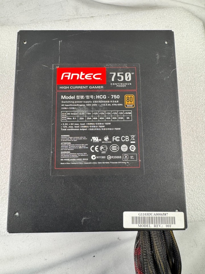 ANTEC HCG-750 HIGH CURRENT GAMER 750W ATX POWER SUPPLY; Tested | eBay