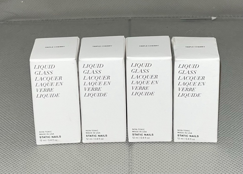 4 X Static Nails Liquid Glass Lacquer In Triple Cherry Polish | eBay