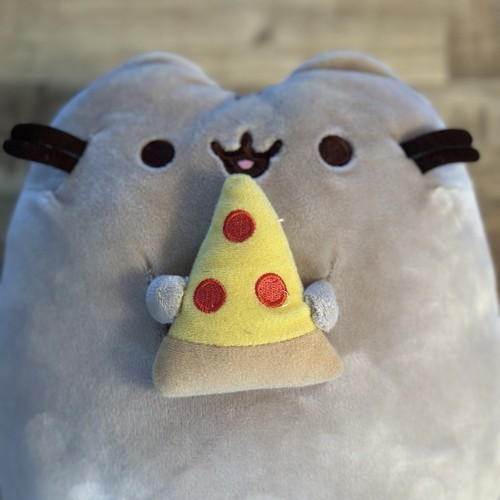 GUND Pusheen Pizza Plush Stuffed Toy Snackable 9.5 Inch Pepperoni Gray ...