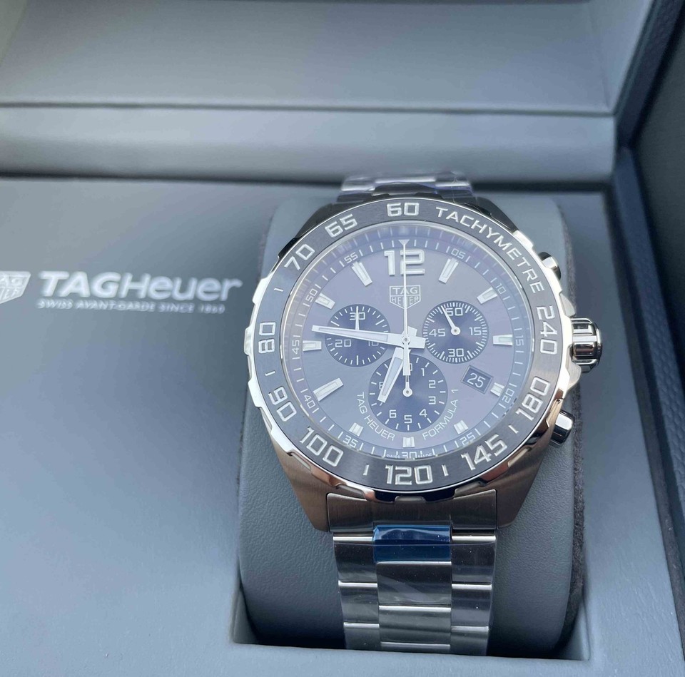 Tag Heuer Formula 1 CAZ1011.BA0842 43mm Gray Dial Steel Strap Quartz ...