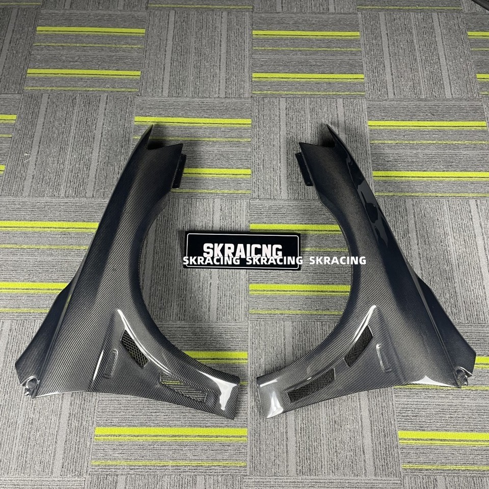For Mitsubishi Lancer 2008-2015 Real Carbon Fiber Front Fenders Fings ...