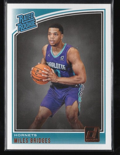 2018/19 Panini Donruss Miles Bridges Rated Rookie RC Charlotte Hornets ...