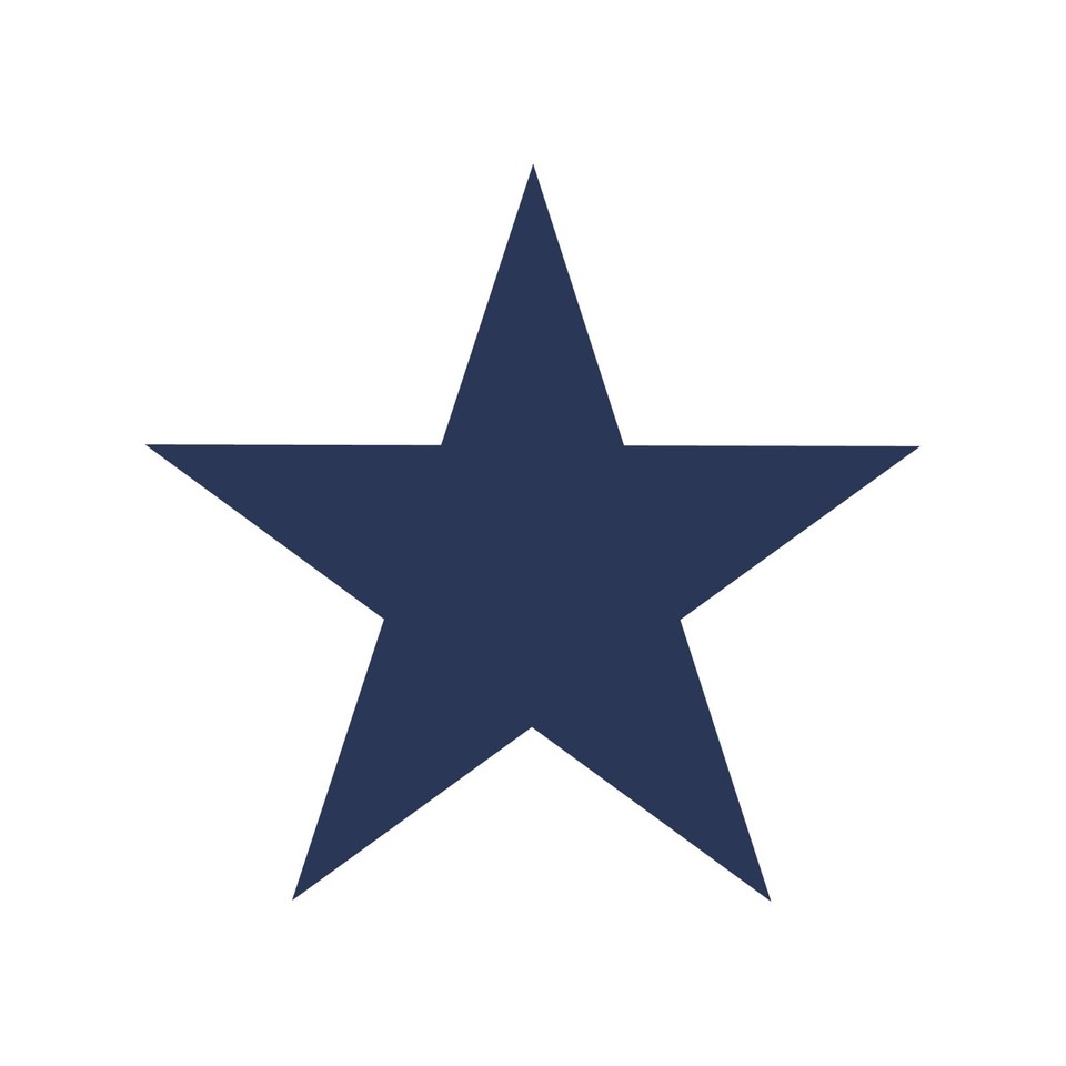 5 Point star Vinyl Decal Pointy star shape symbol Sticker | eBay