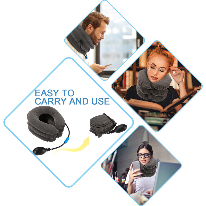 Inflatable Air Cervical Neck Traction Collar Neck Stretch Brace Support ...