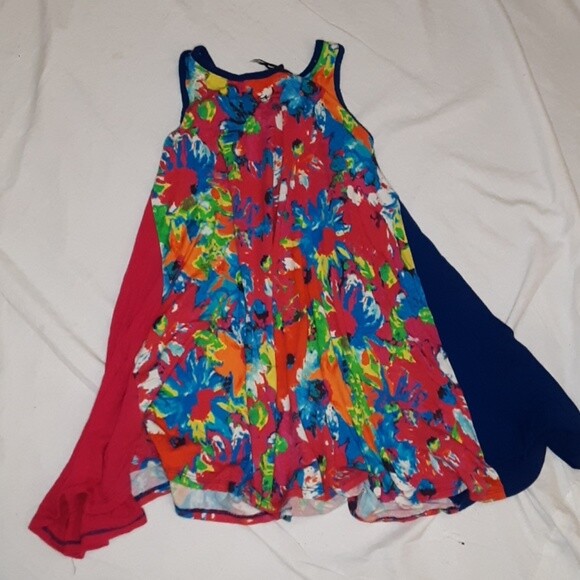Junior Gaultier brightly colored cotton knit flared sundress sz 6 | eBay