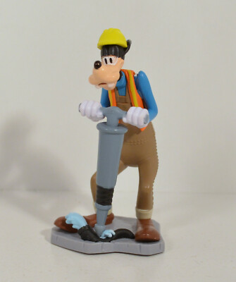 4" Goofy Road Constuction Worker Jack Hammer PVC Action Figure Disney ...