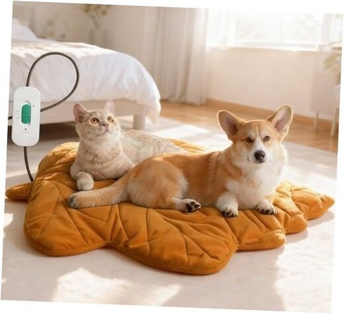 Maple Leaf-Shaped Dog Heating pad (36"x26"), Pet Heating Pad Medium ...