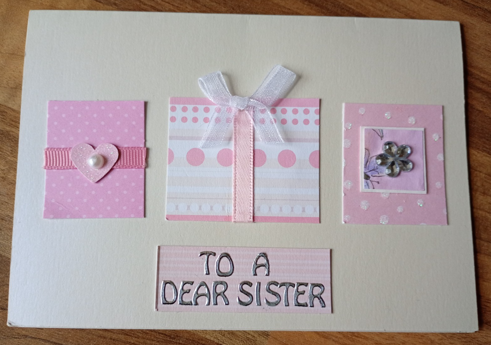 HAND DECORATED birthday card SISTER with insert | eBay UK