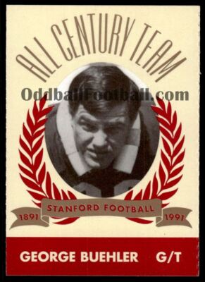 1991 STANFORD CARDINAL ALL-CENTURY GEORGE BUEHLER STANFORD CARDINAL | eBay